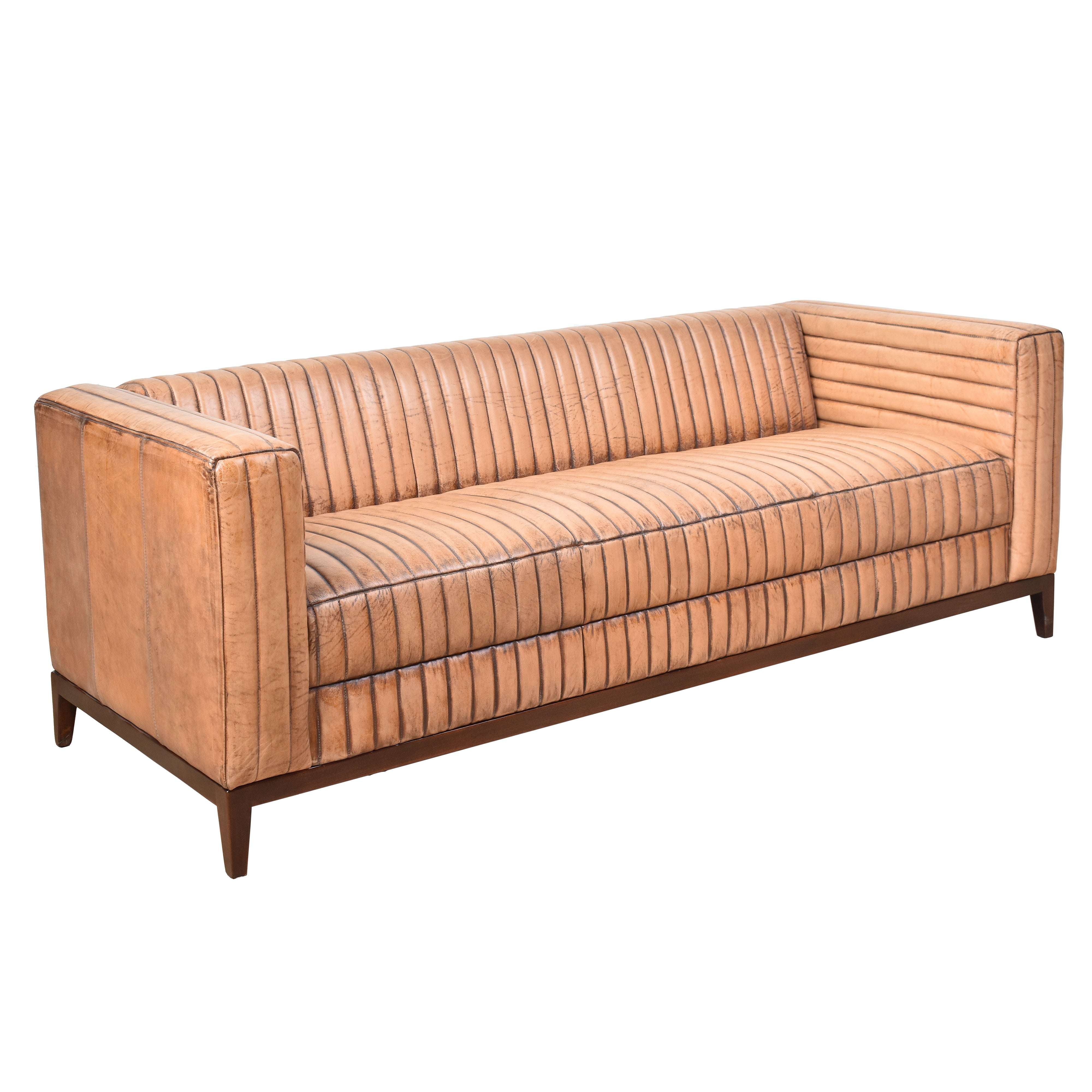 Piazza Antique Leather 3 Seater Sofa