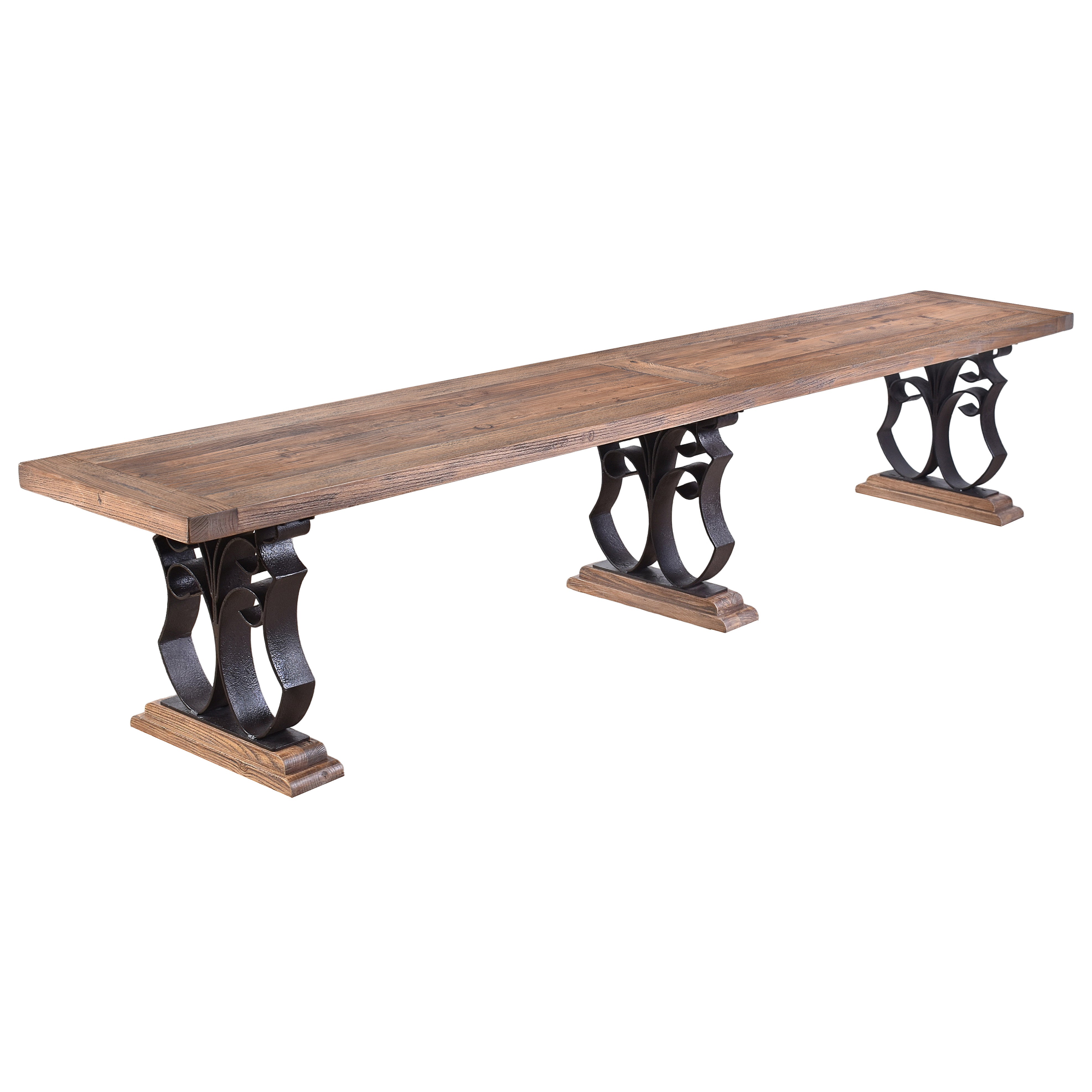 Michigan 2.4m French Iron Dining Bench Seat
