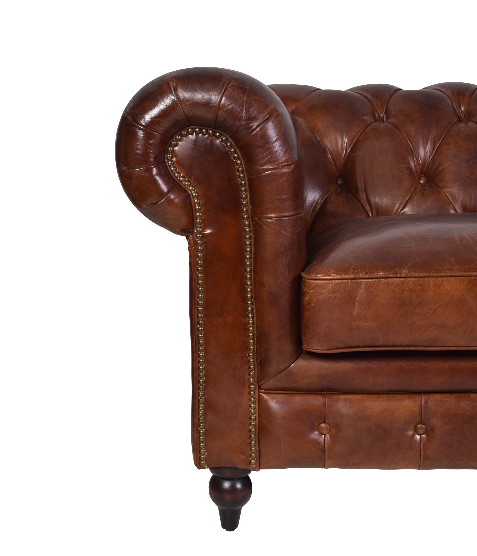 Windsor 3 Seater Vintage Leather Chesterfield - Premium Leather Sofas
