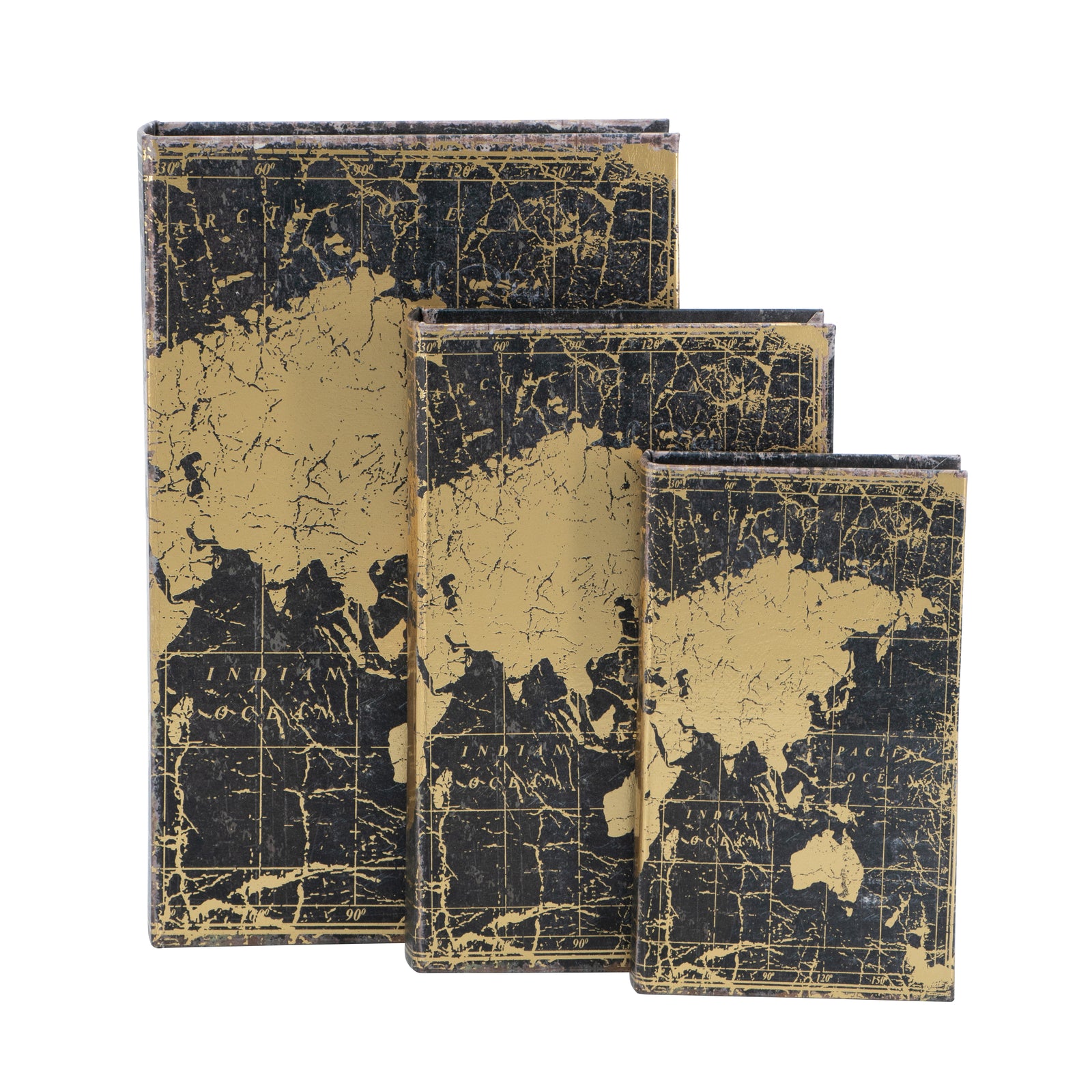 World Map Books (Set of 3)